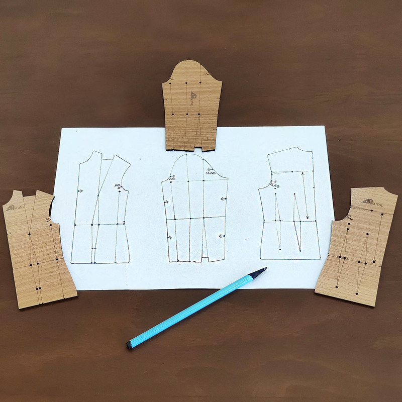 قیمت و خرید خط کش خیاطی آرشاین مدل SH1.4 مجموعه 3 عددی