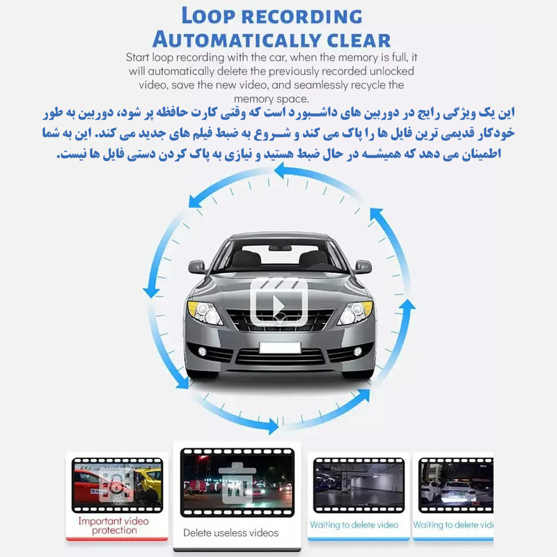 قیمت و خرید دوربین ثبت وقایع خودرو مدل آینه ای L1052