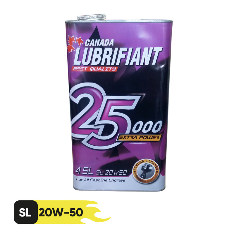 قیمت و خرید روغن موتور لوبریفنت کانادا مدل 25000 20W50 SL حجم 4.5 لیتر