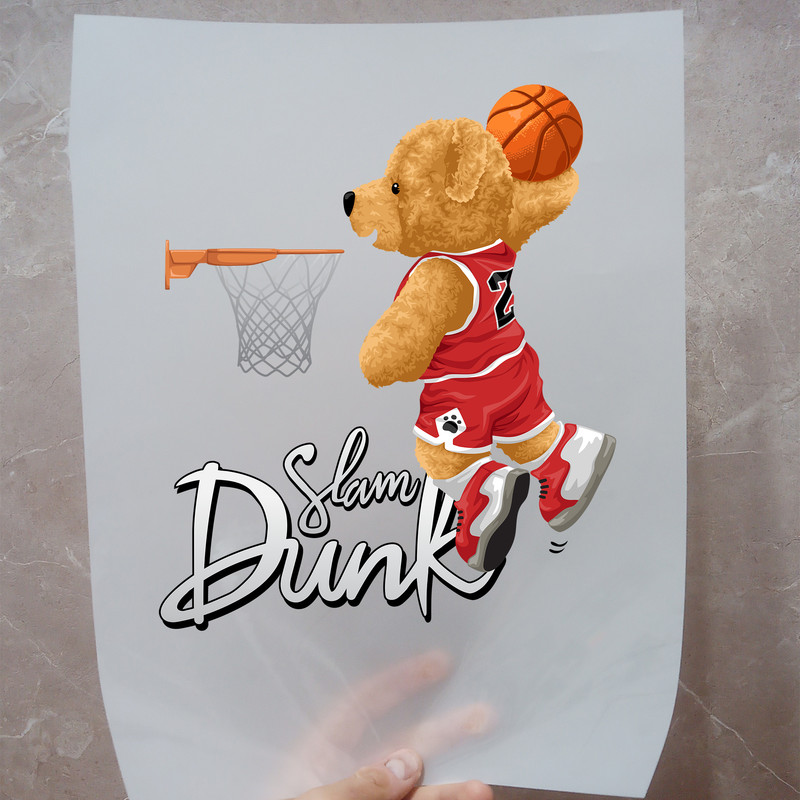 قیمت و خرید استیکر پارچه و لباس مدل dtf طرح تدی کد H20.77 مجموعه 3 عددی