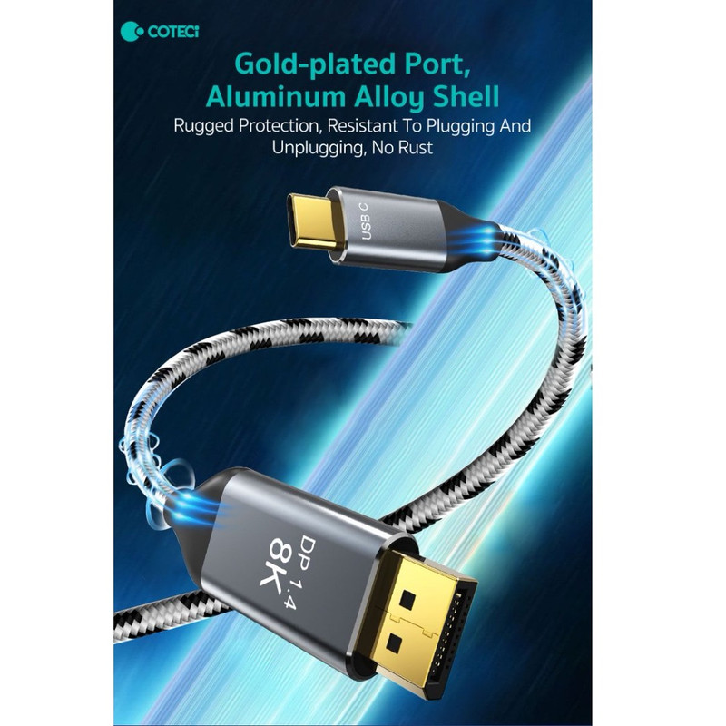 قیمت و خرید کابل Display Port به USB-C کوتتسی مدل 87404 طول 1 متر