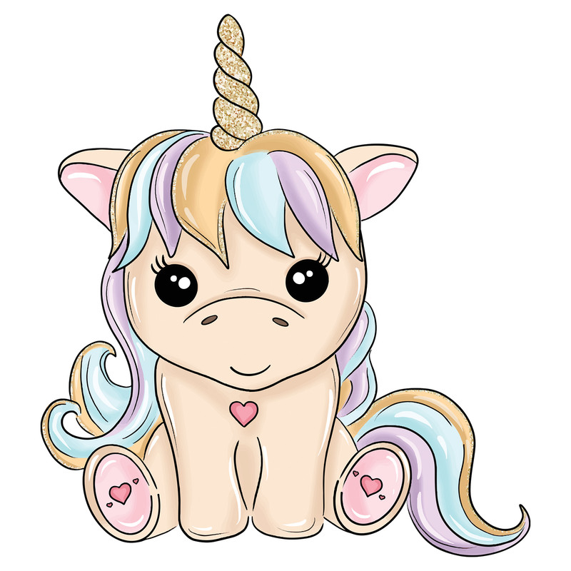 قیمت و خرید استیکر پارچه و لباس مدل dtf طرح یونیکورن کد H20.415 مجموعه 3 عددی