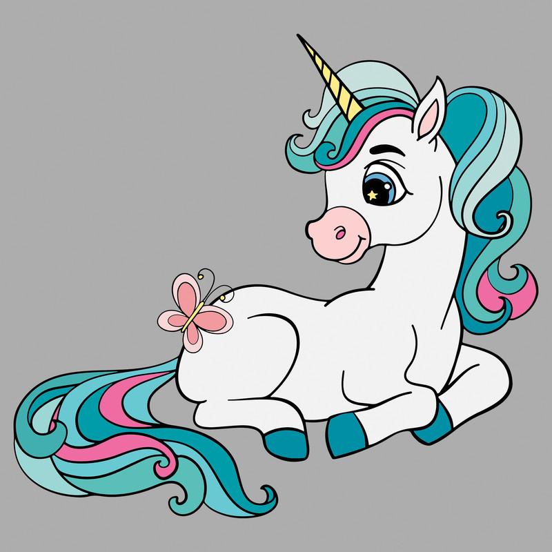 قیمت و خرید استیکر پارچه و لباس مدل dtf طرح یونیکورن کد H20.679 مجموعه 3 عددی