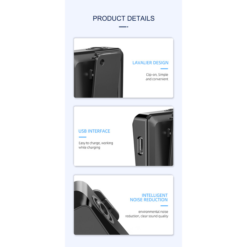 قیمت و خرید ست میکروفن بی سیم یقه ای مدل AirSky Dual TX