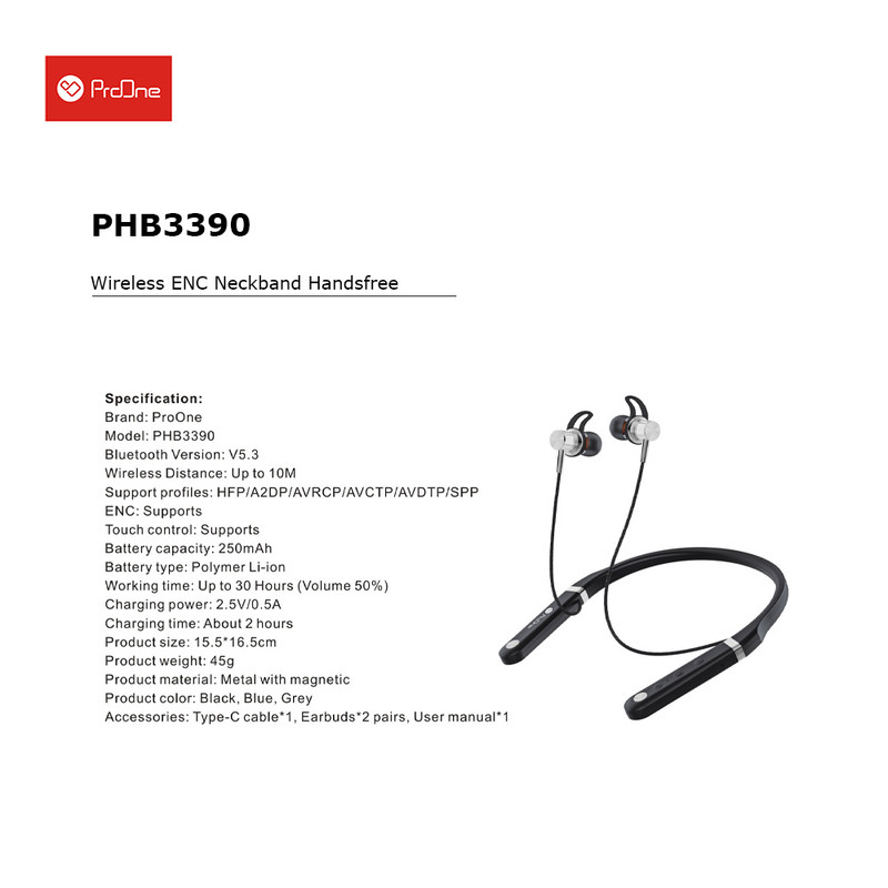 قیمت و خرید هندزفری بی سیم پرووان مدل PHB3390