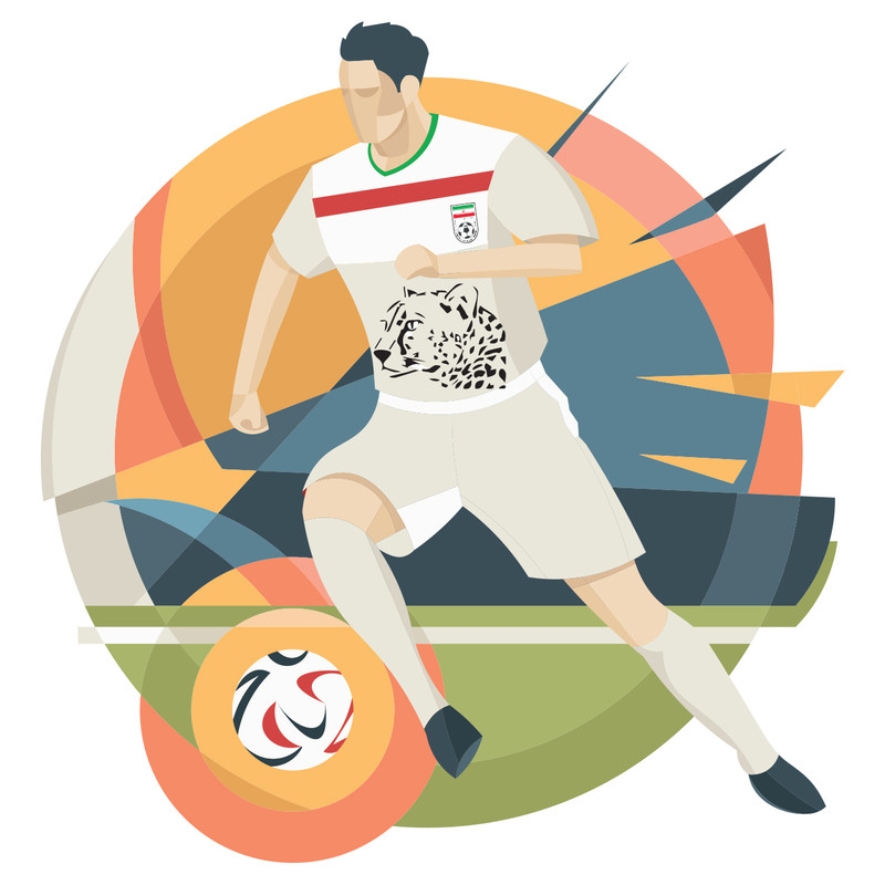 قیمت و خرید استیکر سالسو طرح HK-cubism football iran