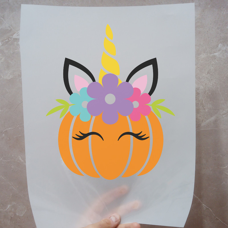 قیمت و خرید استیکر پارچه و لباس مدل dtf طرح یونیکورن کد H20.80 مجموعه 6 عددی