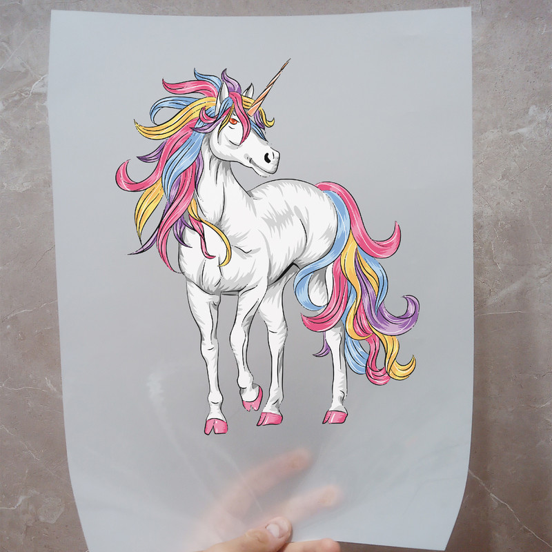 مشخصات، قیمت و خرید استیکر پارچه و لباس مدل dtf طرح یونیکورن کد H15.283 مجموعه 12 عددی | دیجی‌کالا