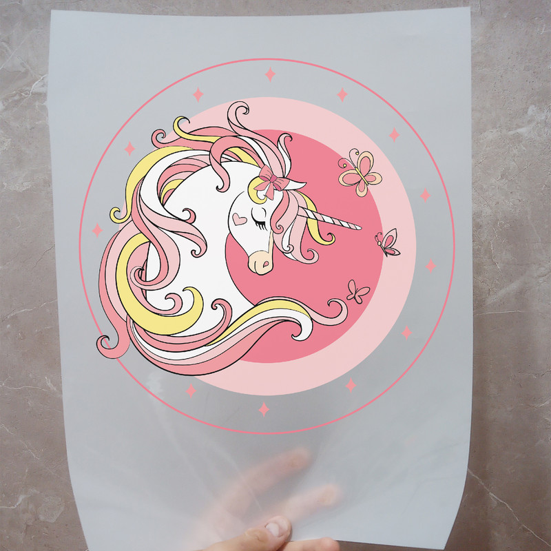 قیمت و خرید استیکر پارچه و لباس مدل dtf طرح یونیکورن کد H20.246 مجموعه 3 عددی