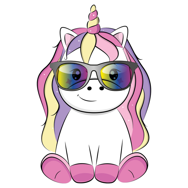 قیمت و خرید استیکر پارچه و لباس مدل dtf طرح یونیکورن کد H20.220 مجموعه 6 عددی