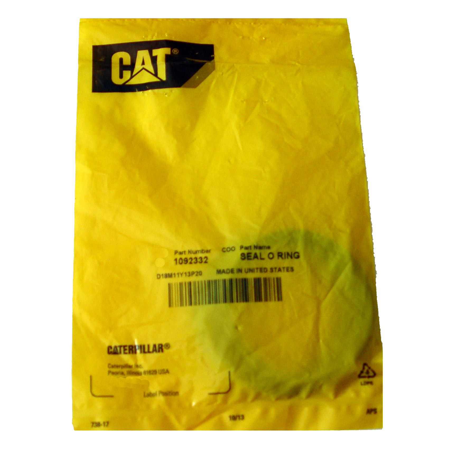 قیمت و مشخصات اورینگ ماشین آلات کاترپیلار کد 1092332 - زیراکو