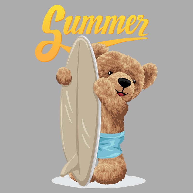 قیمت و خرید استیکر پارچه و لباس مدل dtf طرح تدی کد H15.86 مجموعه 12 عددی