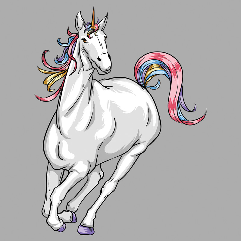 قیمت و خرید استیکر پارچه و لباس مدل dtf طرح یونیکورن کد H20.284 مجموعه 6 عددی