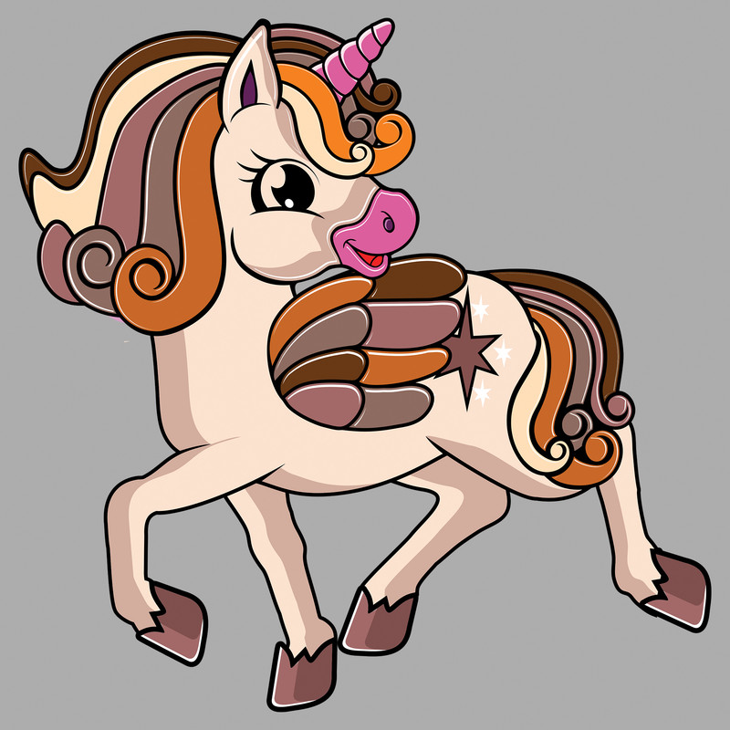 قیمت و خرید استیکر پارچه و لباس مدل dtf طرح یونیکورن کد H20.673 مجموعه 3 عددی