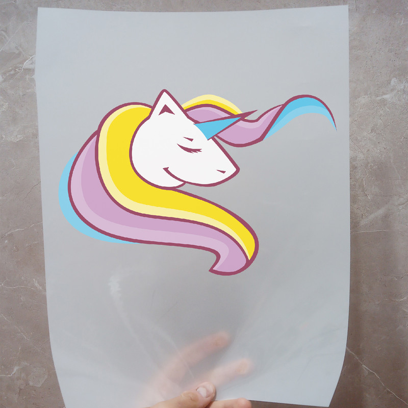 قیمت و خرید استیکر پارچه و لباس مدل dtf طرح یونیکورن کد H15.601 مجموعه 4 عددی