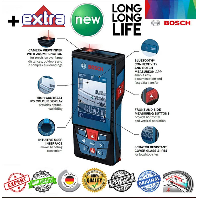 قیمت و خرید متر لیزری بوش مدل فوق هوشمند دوربین دار GLM 150-27 C Professional