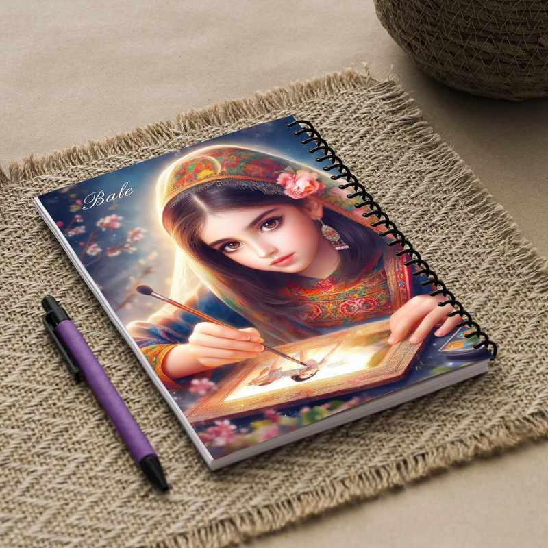 قیمت و خرید دفتر طراحی 50 برگ انتشارات بله مدل کاغذ ضخیم طرح دختر نقاش کد Q360