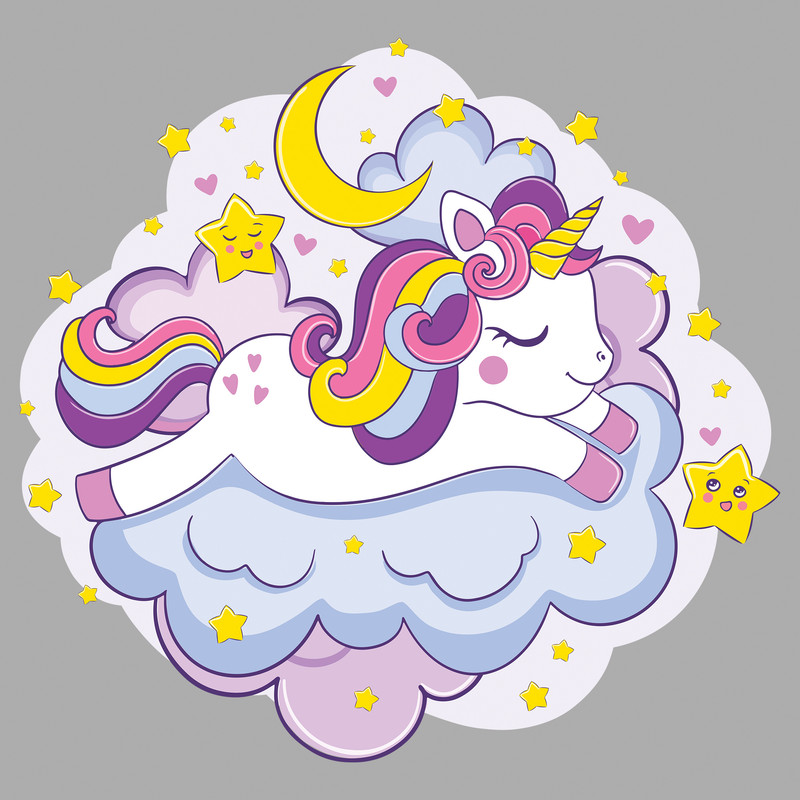 قیمت و خرید استیکر پارچه و لباس مدل dtf طرح یونیکورن کد H20.197 مجموعه 6 عددی