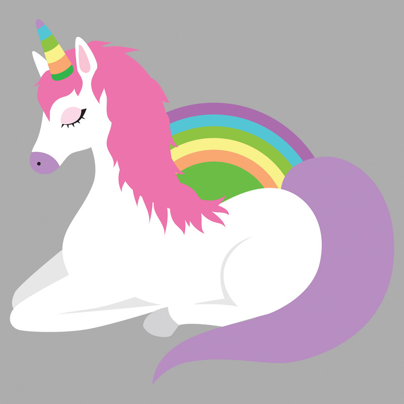 قیمت و خرید استیکر پارچه و لباس مدل dtf طرح یونیکورن کد H15.801 مجموعه 4 عددی