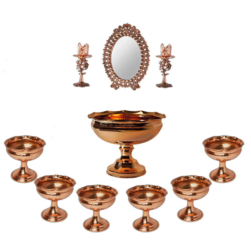 قیمت و خرید ست 10 تکه هفت سین مسی مدل مجلل