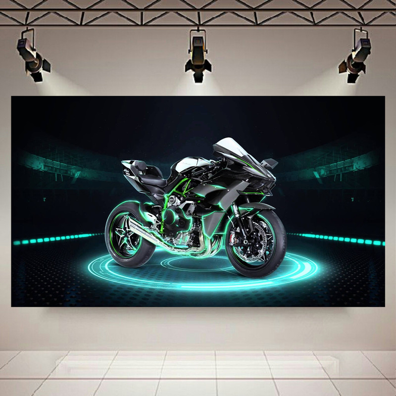 قیمت و خرید تابلو شاسی طرح موتور مدل Kawasaki H2R کد AR6450