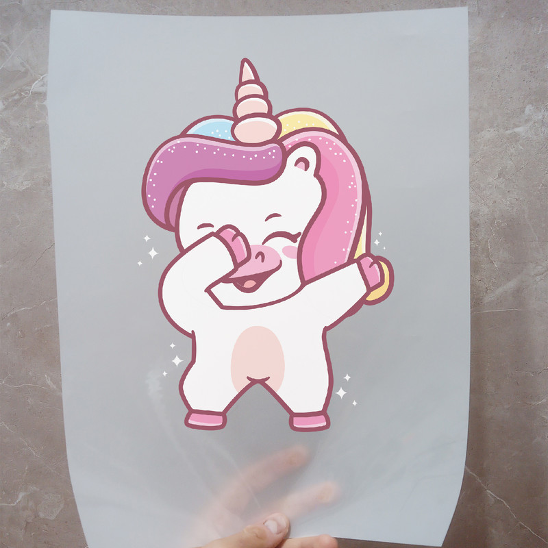 قیمت و خرید استیکر پارچه و لباس مدل dtf طرح یونیکورن کد H20.981 مجموعه 3 عددی