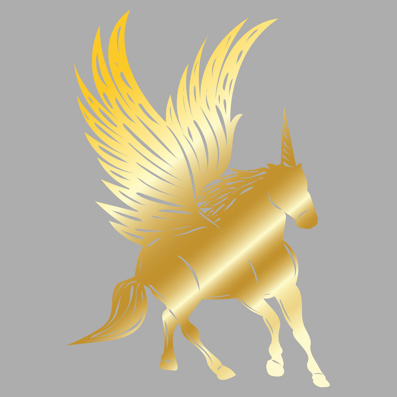 قیمت و خرید استیکر پارچه و لباس مدل dtf طرح یونیکورن کد H15.1114 مجموعه 4 عددی