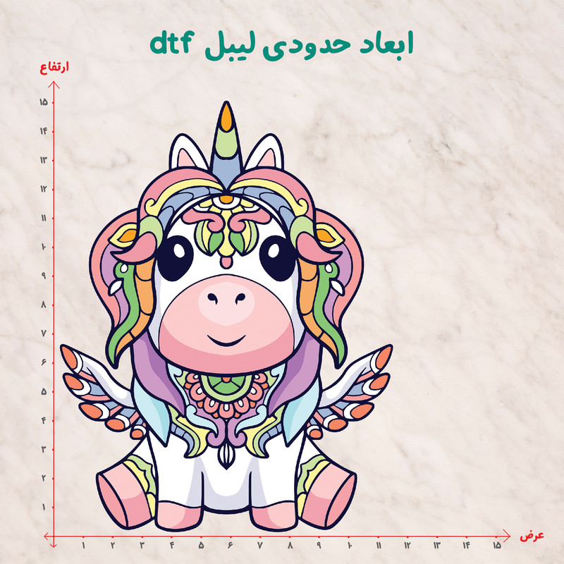 قیمت و خرید استیکر پارچه و لباس مدل dtf طرح یونیکورن کد H15.185 مجموعه 4 عددی