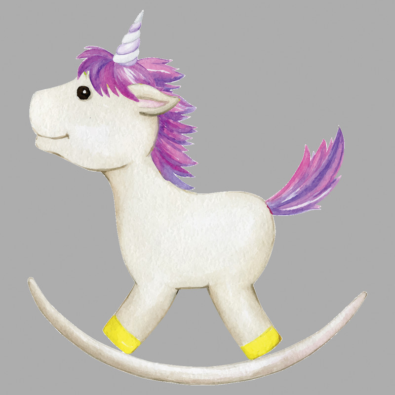 قیمت و خرید استیکر پارچه و لباس مدل dtf طرح یونیکورن کد H20.527 مجموعه 3 عددی