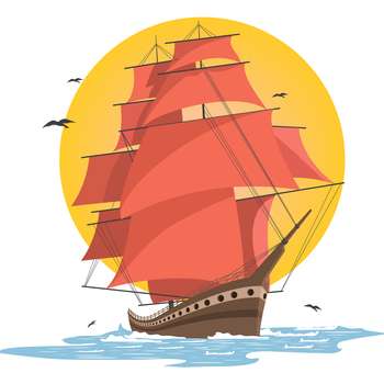 قیمت و خرید استیکر دیواری صالسو آرت طرح ship sali