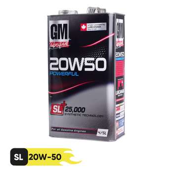 قیمت و خرید روغن موتور جی ام لوبریفنت مدل 25000 SL 20w50 حجم 4.5 لیتر