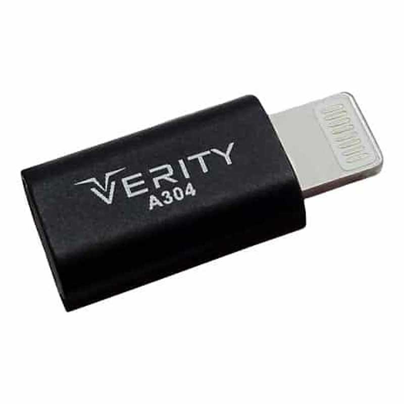 قیمت و خرید مبدل micro USB به لایتنینگ وریتی مدل A304