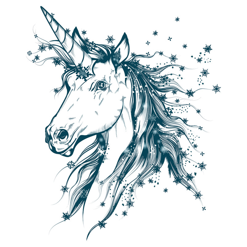 قیمت و خرید استیکر پارچه و لباس مدل dtf طرح یونیکورن کد H15.210 مجموعه 4 عددی