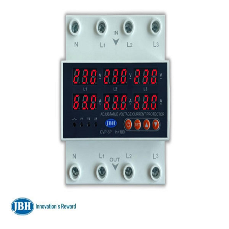 قیمت و خرید محافظ ولتاژ و جریان سه فاز 63 آمپر جی بی اچ کد JBH/CVP-63/3PH/63A بسته دو عددی