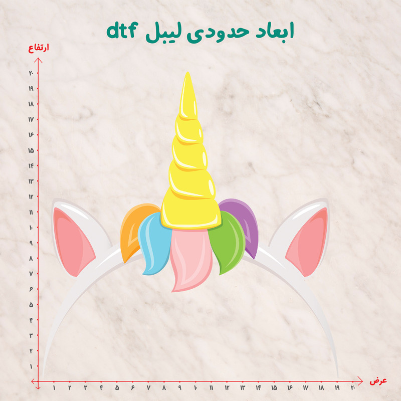 قیمت و خرید استیکر پارچه و لباس مدل dtf طرح یونیکورن کد H20.83 مجموعه 6 عددی
