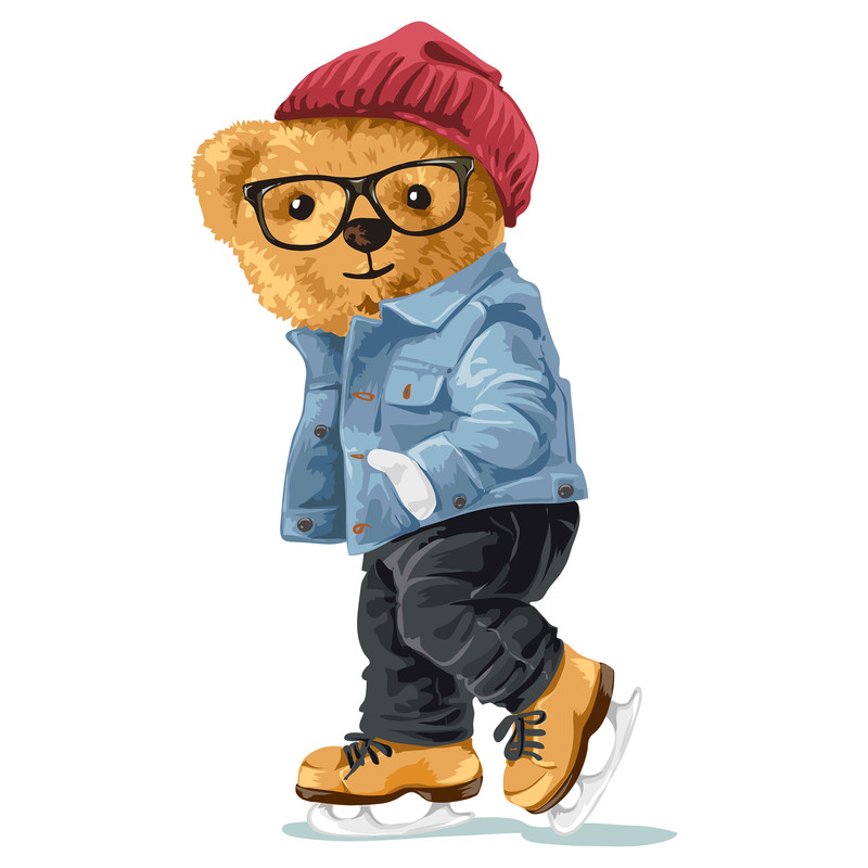 قیمت و خرید استیکر پارچه و لباس مدل dtf طرح تدی کد H30.166 مجموعه 24 عددی