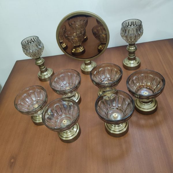 قیمت و خرید مجموعه ظروف هفت سین نه پارچه مدل هفتسین پایه دار آنتیک