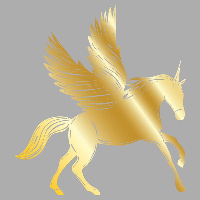 قیمت و خرید استیکر پارچه و لباس مدل dtf طرح یونیکورن کد H15.1132 مجموعه 4 عددی