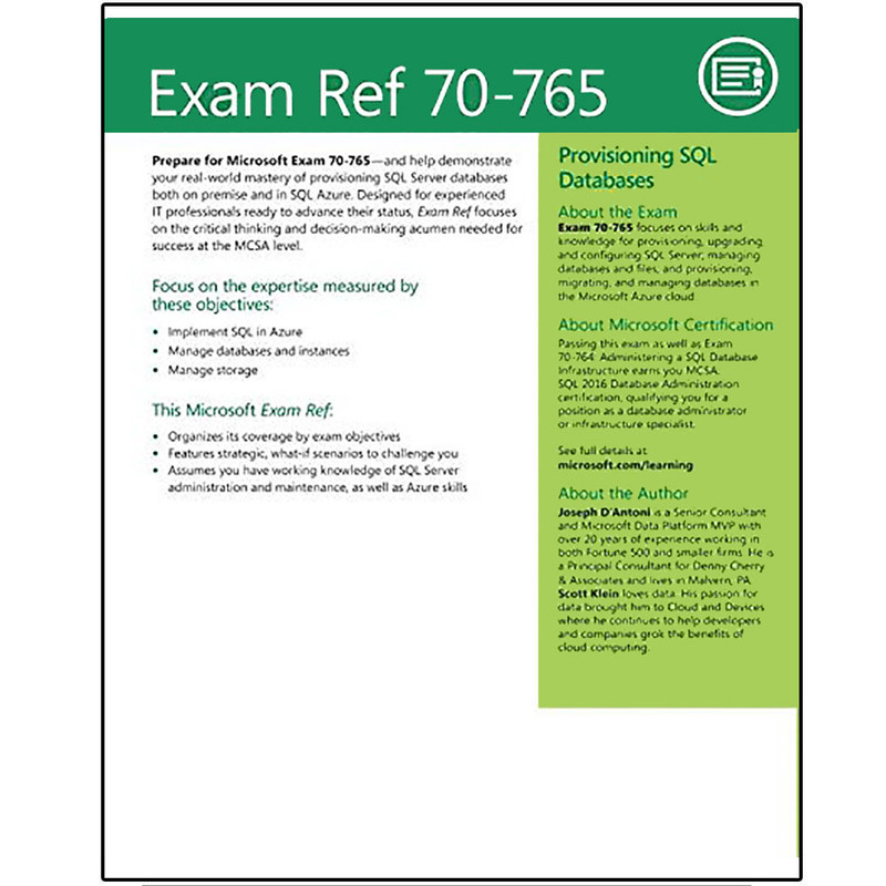 قیمت و خرید کتاب Provisioning SQL Databases Exam Ref 70-765 اثر Joseph D’Antoni انتشارات رایان ...