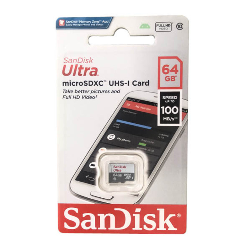 قیمت و خرید کارت حافظه microSDXC سن دیسک مدل Ultra کلاس 10 استاندارد UHS-I U1 سرعت 100MBps ظرفیت ...