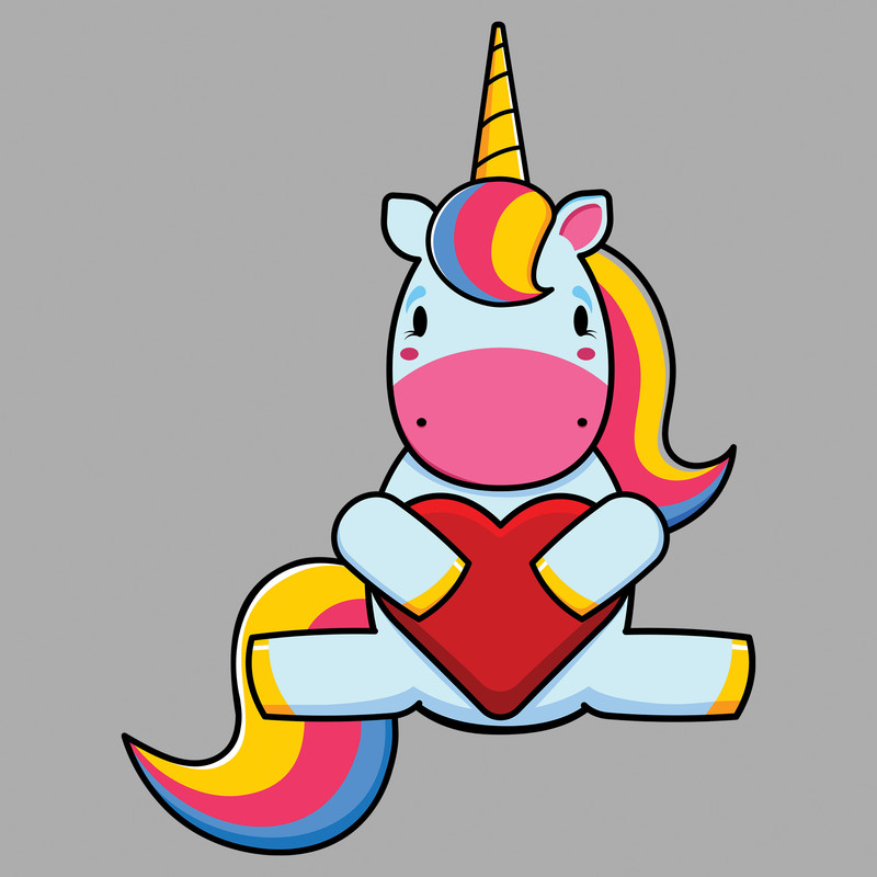 قیمت و خرید استیکر پارچه و لباس مدل dtf طرح یونیکورن کد H15.863 مجموعه 4 عددی