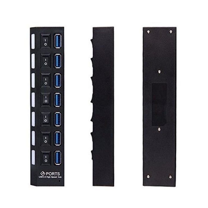 قیمت و خرید هاب یو اس بی 7 پورت همراه با کلید قطع و وصل مدل SUPER HUB