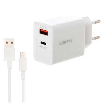 قیمت و خرید شارژر دیواری لیتو مدل LH - 2 به همراه کابل تبدیل MicroUSB