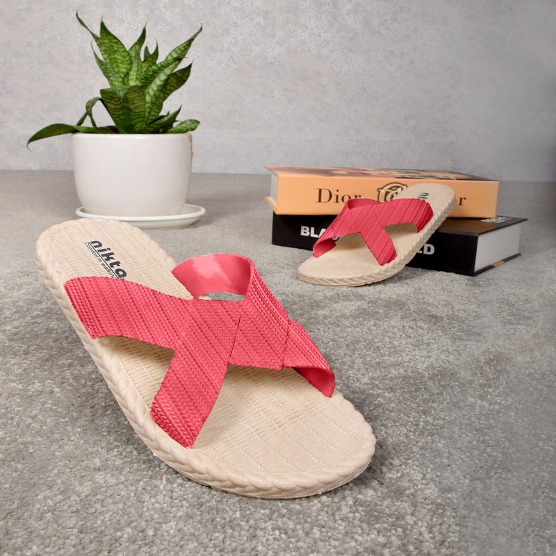 قیمت و خرید دمپایی زنانه نیکتا مدل ضربدری کد SRKH.2745