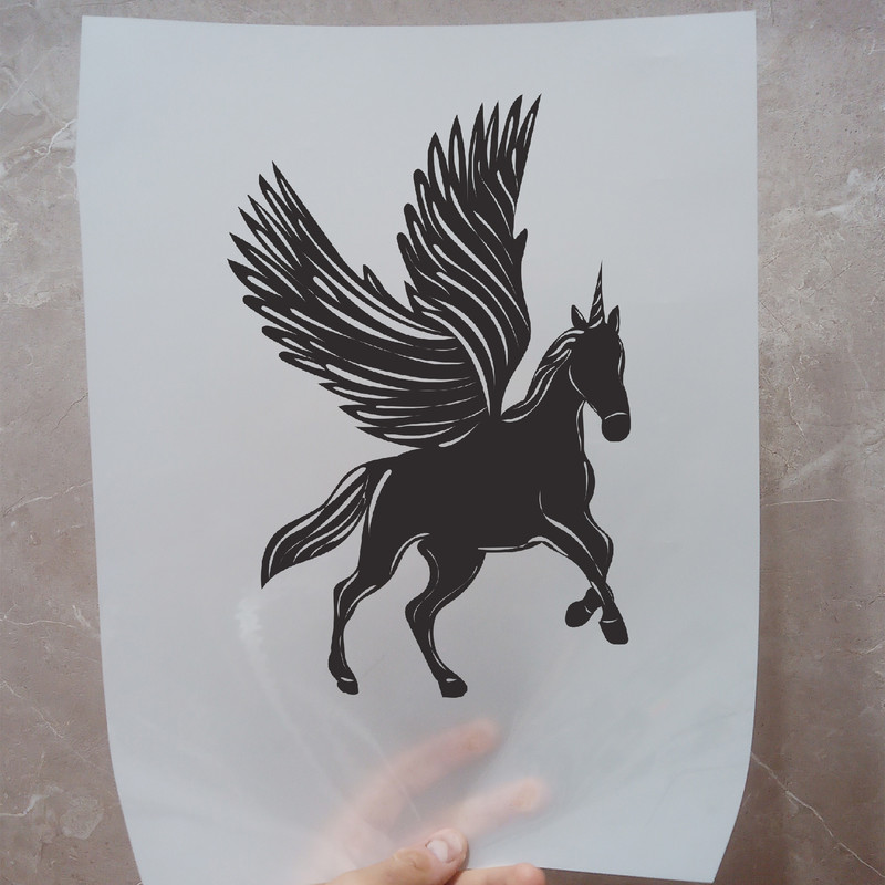 قیمت و خرید استیکر پارچه و لباس مدل dtf طرح یونیکورن کد H15.1139 مجموعه 4 عددی