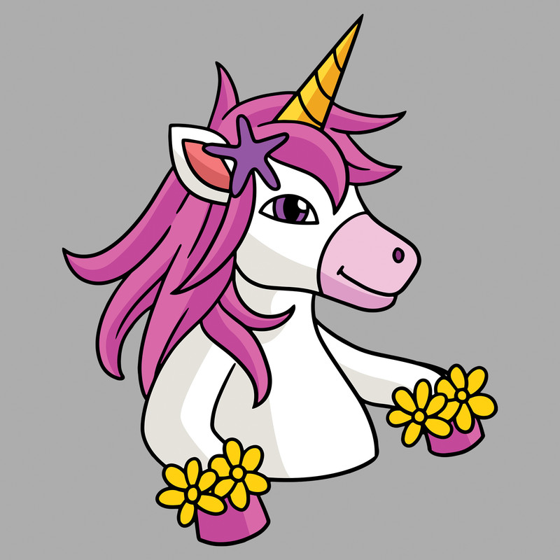 قیمت و خرید استیکر پارچه و لباس مدل dtf طرح یونیکورن کد H15.794 مجموعه 4 عددی