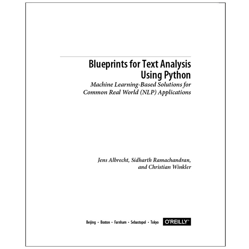 قیمت و خرید کتاب Blueprints For Text Analysis Using Python اثر جمعی از