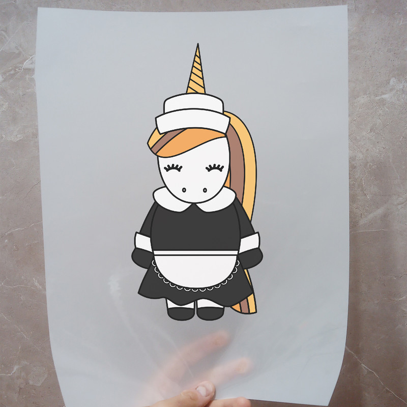 قیمت و خرید استیکر پارچه و لباس مدل dtf طرح یونیکورن کد H20.464 مجموعه 3 عددی