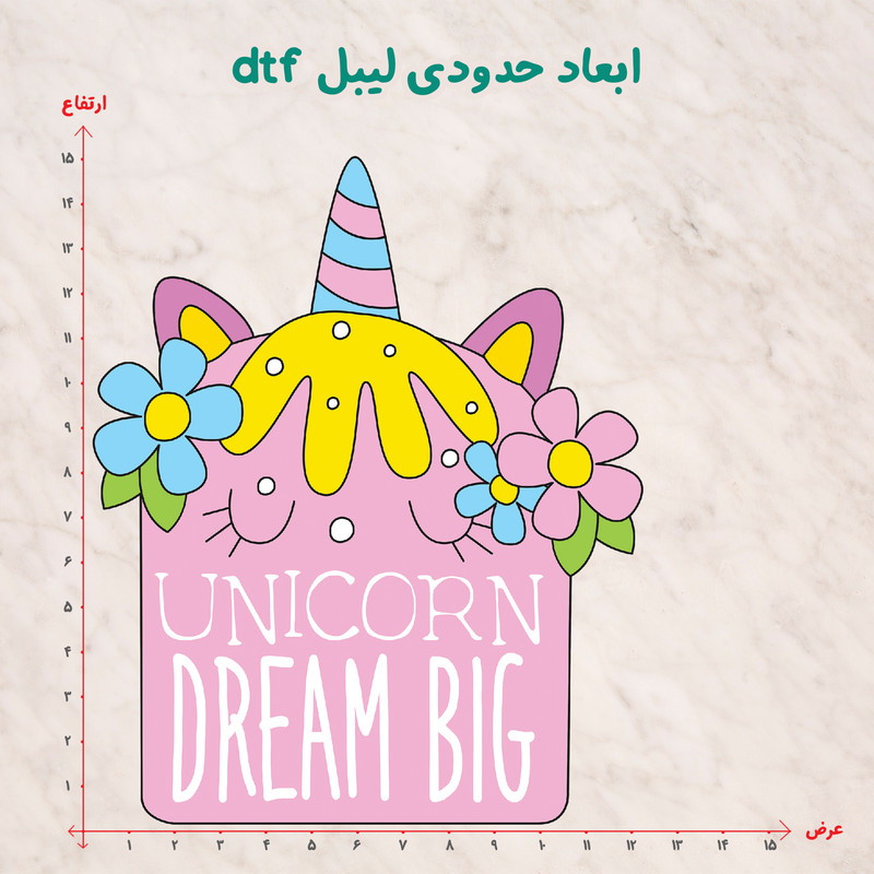 قیمت و خرید استیکر پارچه و لباس مدل dtf طرح یونیکورن کد H15.71 مجموعه 4 عددی