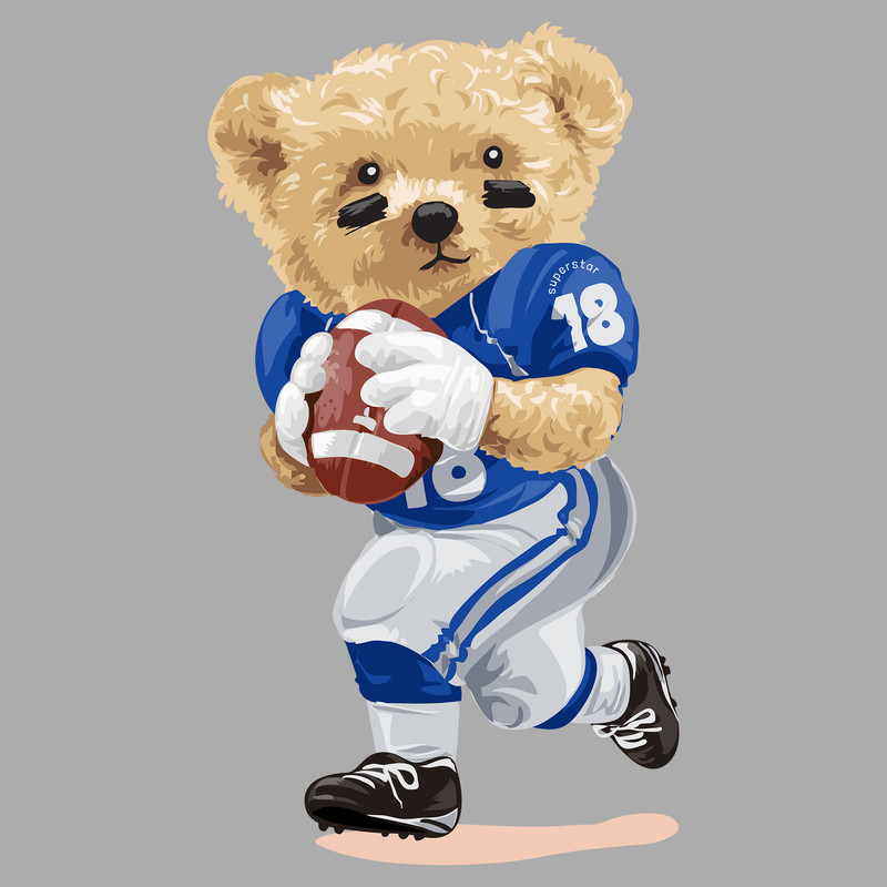 قیمت و خرید استیکر پارچه و لباس مدل dtf طرح تدی کد H20.165 مجموعه 3 عددی